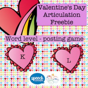 Articulation - Valentine's Day Freebie k and l - Speech Concepts