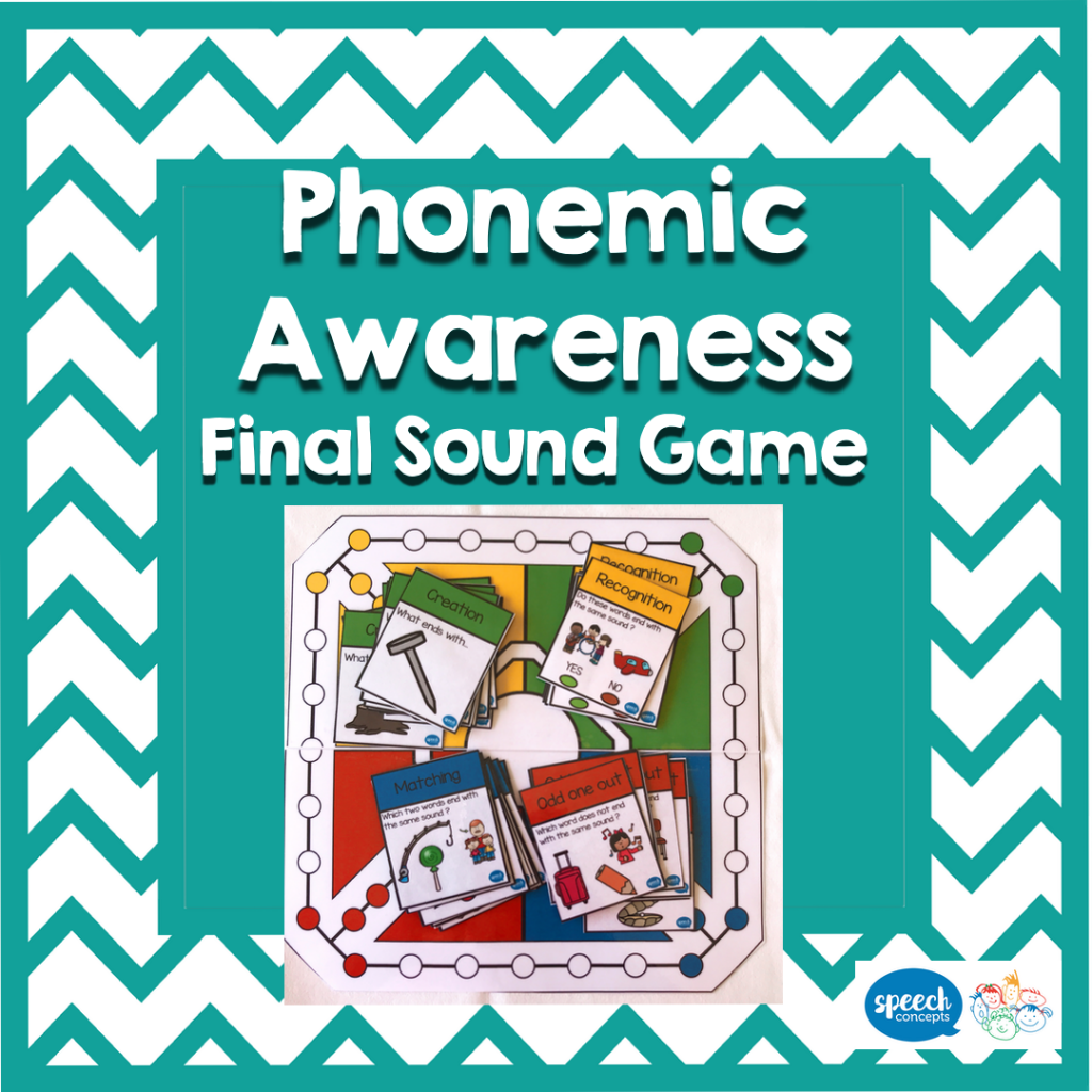 Phonemic Awareness Games Final Sounds Speech Concepts
