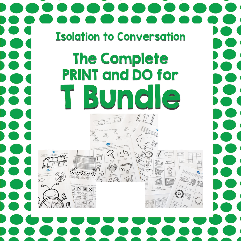 Isolation to Conversation - T Bundle - Speech Concepts